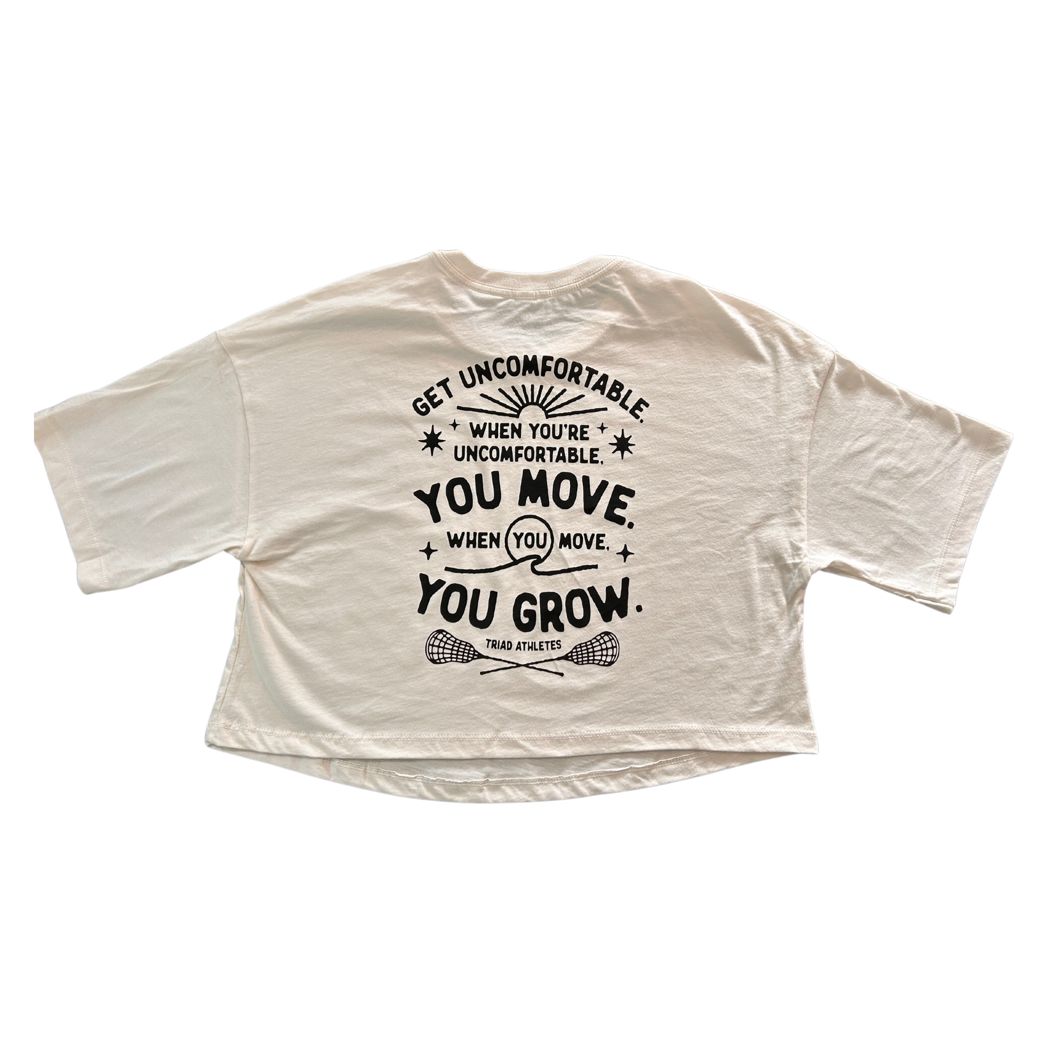 Get Uncomfortable Cropped T Shirt – Triad Athletes